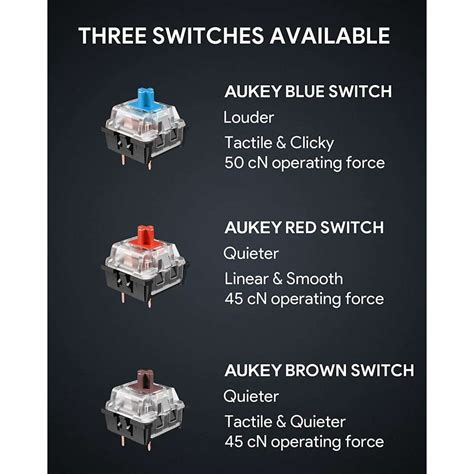 Aukey Mechanical Gaming Keyboard With Customizable RGB Backlight For PC Laptop Woolworths