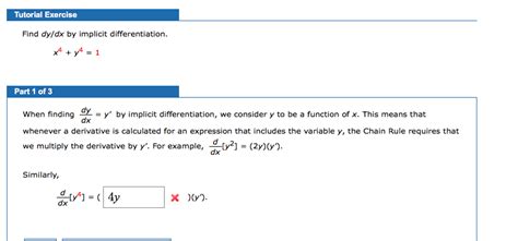 solved tutorial exercise find dy dx by implicit
