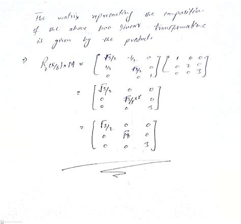 [solved] a find the matrix which represents the linear transformation
