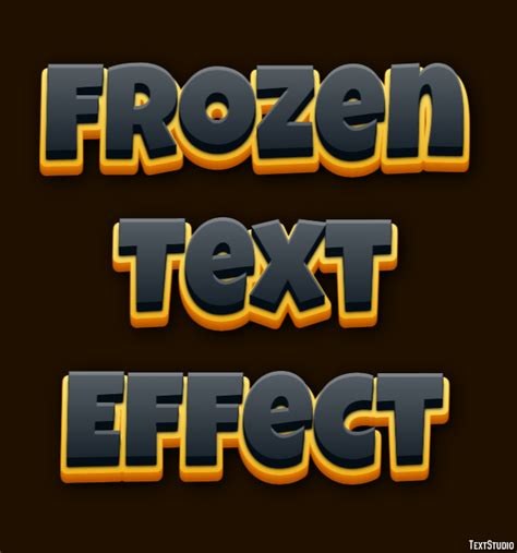 Frozen Text Effect Text Effect And Logo Design Font