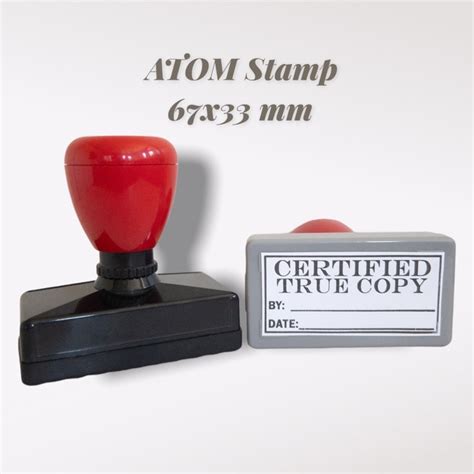 Certified True Copy Stamp Atom Stamp Shopee Philippines