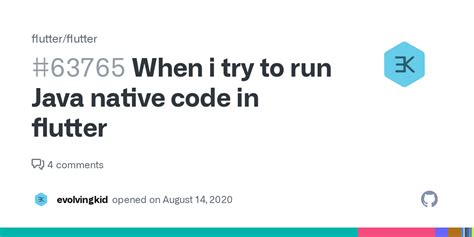 When I Try To Run Java Native Code In Flutter · Issue 63765 · Flutterflutter · Github