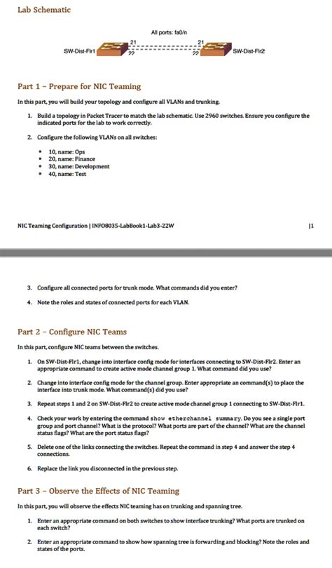 Lab Schematic Pors Iaon Su Diskflr Sw Dist Fiiz Part Prepare For Nic Teaming In This Partyou