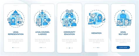 Conceptual Mobile App Screen Featuring Onboarding Categories For Legal