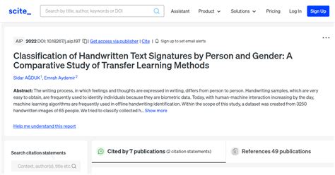 Classification Of Handwritten Text Signatures By Person And Gender A