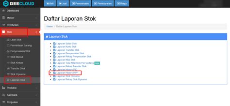 Panduan Cara Melihat Dan Penjelasan Laporan Histori Hpp Beecloud