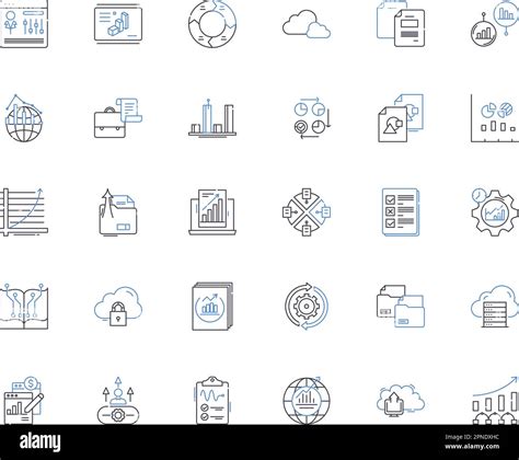 Content And Marketing Line Icons Collection Strategy Engagement Conversion Traffic