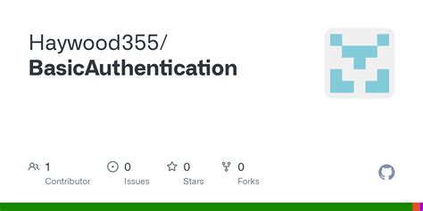 GitHub Haywood BasicAuthentication