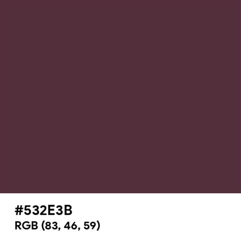 Fig Color Hex Code Is 532e3b