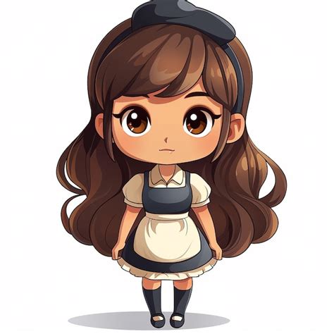 Cute Girl Hotel Maid Premium Ai Generated Image