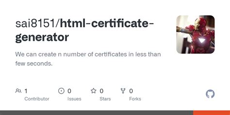 GitHub Sai Html Certificate Generator We Can Create N Number Of Certificates In Less Than