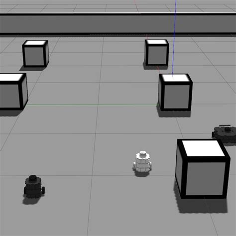 A Screenshot Of The Multi Agent Simulation Environment The Robot Team Download Scientific