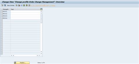 OPL SAP Tcode Order Change Management Profile