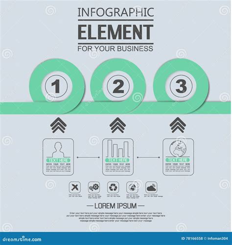 Element For Infographic Chart Template Geometric Figure Overlapping Circles Stock Vector