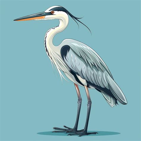 Premium Photo A Drawing Of A Bird With A Long Beak And A Long Beak