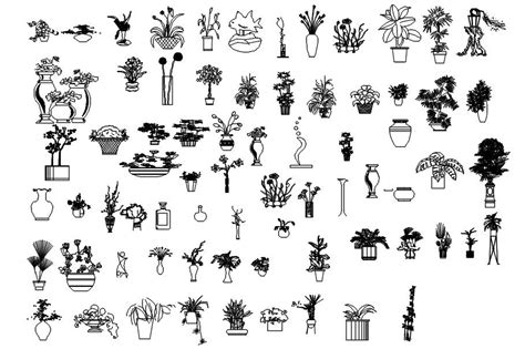 Home Decor Plants Cad Block Designs In Autocad 2d Drawing Cad File Dwg File
