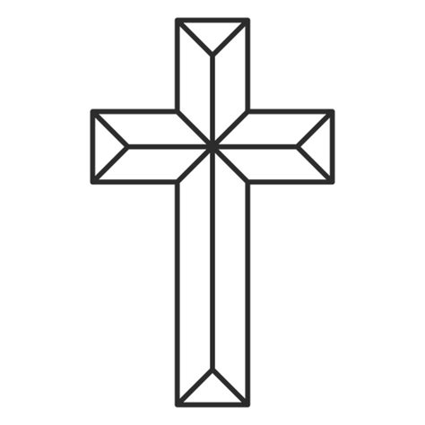 Diseño Png Y Svg De Icono De Cruz Cristiana Geométrica Para Camisetas