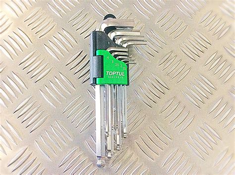 Toptul Metric Allen Key Set Bolt Bank