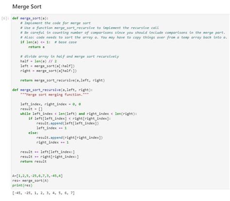 Solved I Created An Algorithm For Merge Sort And It Works Chegg