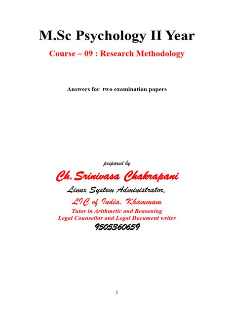Research Methodology Pdf Hypothesis Methodology