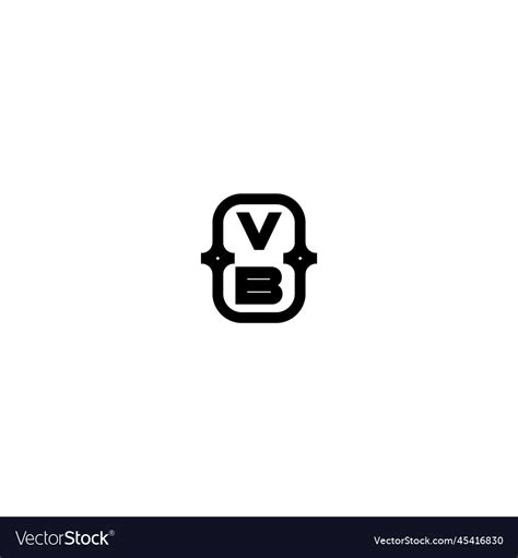 Vb Line Bold Concept Logo Initial Concept With Vector Image