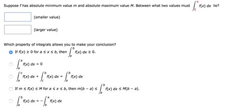 solved suppose f has absolute minimum value m and absolute