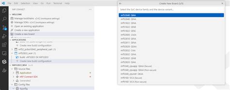 how to create a new board with nrf52833 qdaa 40 pin on nrf connect