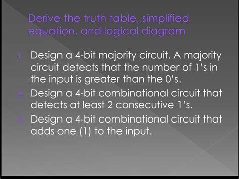 Derive The Truth Table Simplified Equation And Logical Diagram 1 Design A 4 Bit Majority