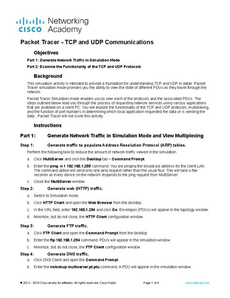 10 3 4 Packet Tracer Connect A Router To A Lan Addressing Table Device Interface Ip Address
