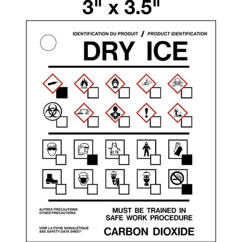 Printable Dry Ice Labels