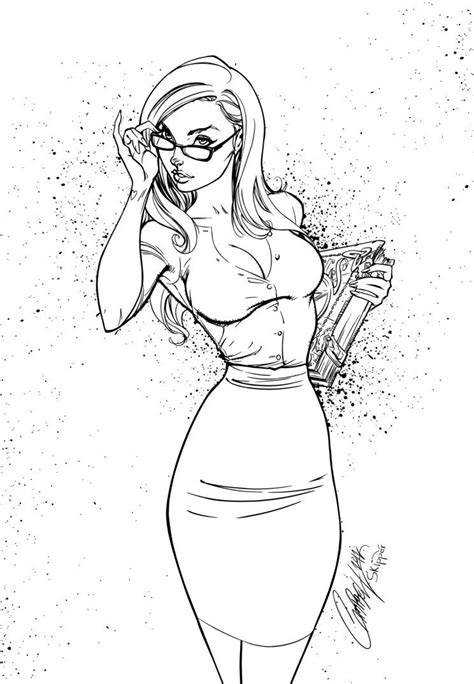 Sexy Pin Up Girl Coloring Pages Adult Sketch Coloring Page