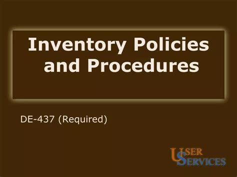 PPT Inventory Policies And Procedures PowerPoint Presentation Free Download ID