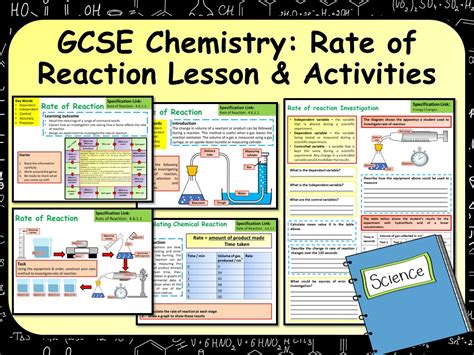 Ks4 Aqa Gcse Chemistry Science Rate Of Reaction Lesson And Activities