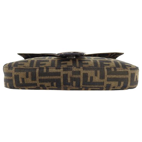 Fendi Vintage 1990s Zucca Monogram Logo Baguette Bag I Miss You Vintage