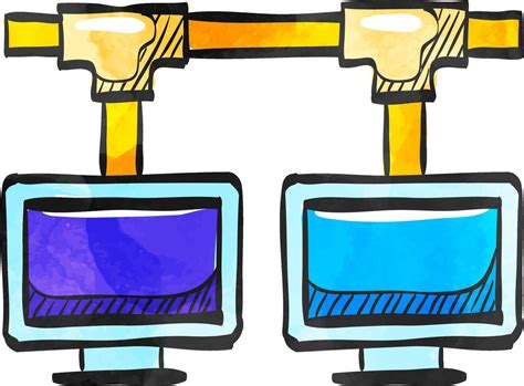 Local Area Network Icon In Color Drawing Computer Connection Internet Networking 39368861