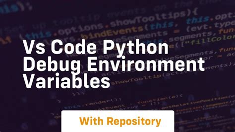 Vs Code Python Debug Environment Variables Youtube