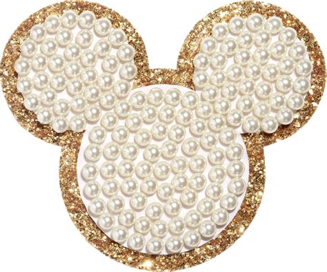Disney Mickey Mouse Large Glitter Pearl Patch