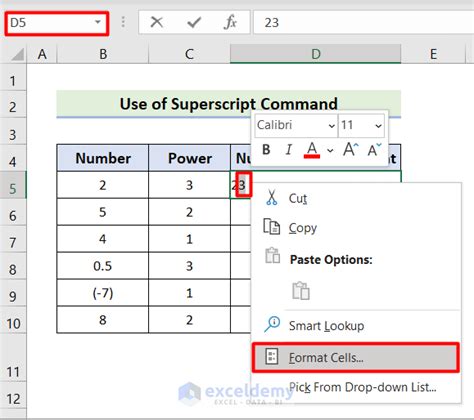 How To Display Exponents In Excel Simple Methods How To Display Exponents In Excel Simple Methods