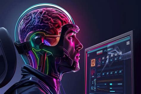 Ai Microchip On Motherboard With Glowing Circuits Vibrant Hightech Digital Illustration Futurist