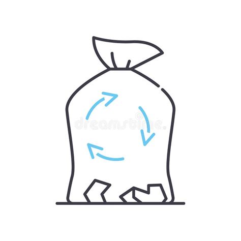 Garbage Bags Line Icon Outline Symbol Vector Illustration Concept Sign Stock Vector