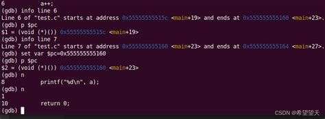 Linux下gdb调试改变pc寄存器得值gdb修改寄存器的值 Csdn博客