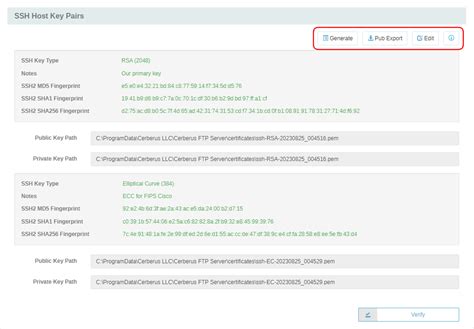 Multiple SSH Host Keys Cerberus Support