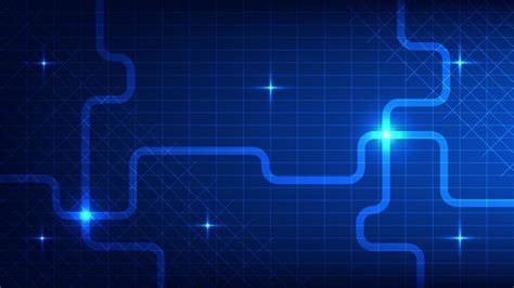 Abstract Futuristic Technology Background Digital Lines With Blue Lighting 12255495 Vector Art