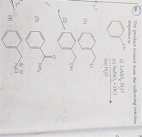 The Product Formed From The Following Reaction Sequence Is Iii H2 O I