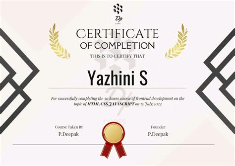 Yazhini S On Linkedin Frontenddevelopment Dpcodes Certification