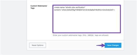 how to verify your site using custom html meta tags rank math