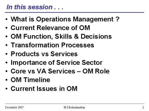 Operations Management Module 1 Introduction to Operations Management