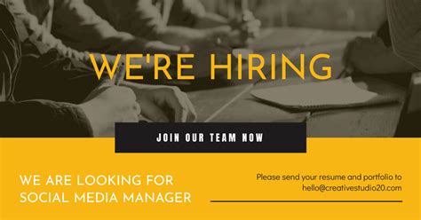 Join Our Team Hiring Job Facebook Ad Facebook Ad Template