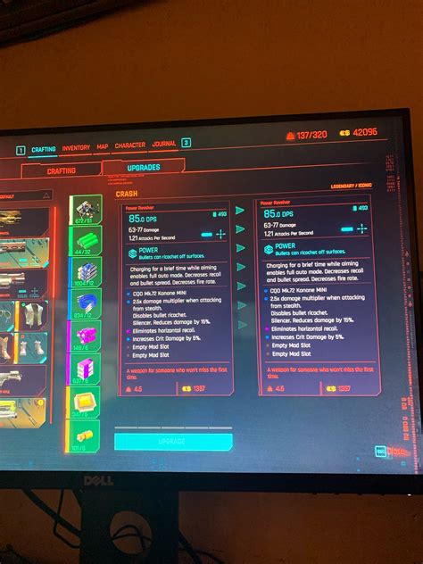 Upgrading Weapons Doesnt Work How To Fix R Cyberpunkgame