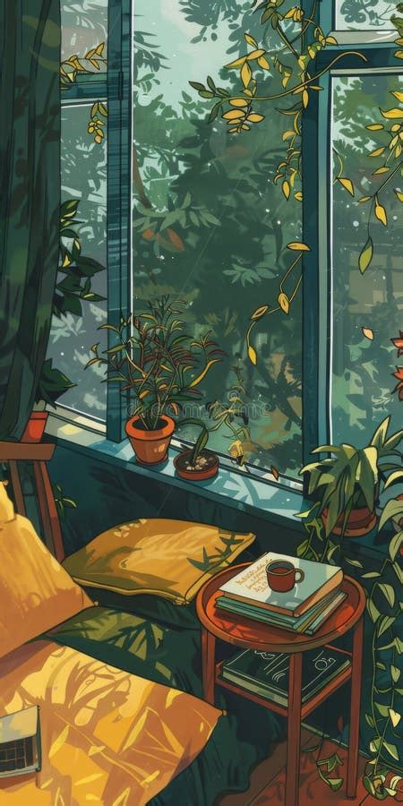patterned lofi design showcasing a calming layout stock illustration